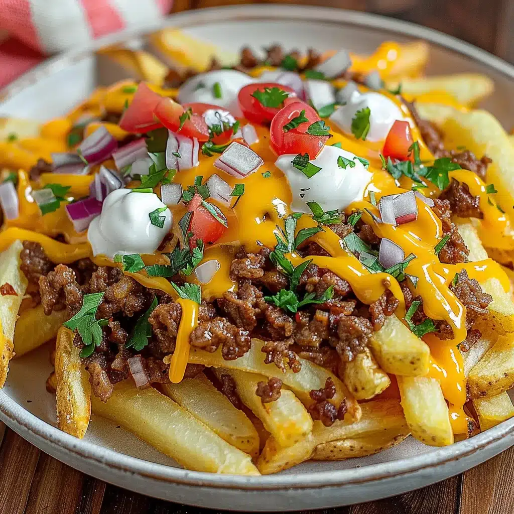 Loaded Cheese Fries with Beef, Cheddar, and Fresh Toppings - Kitchen ...